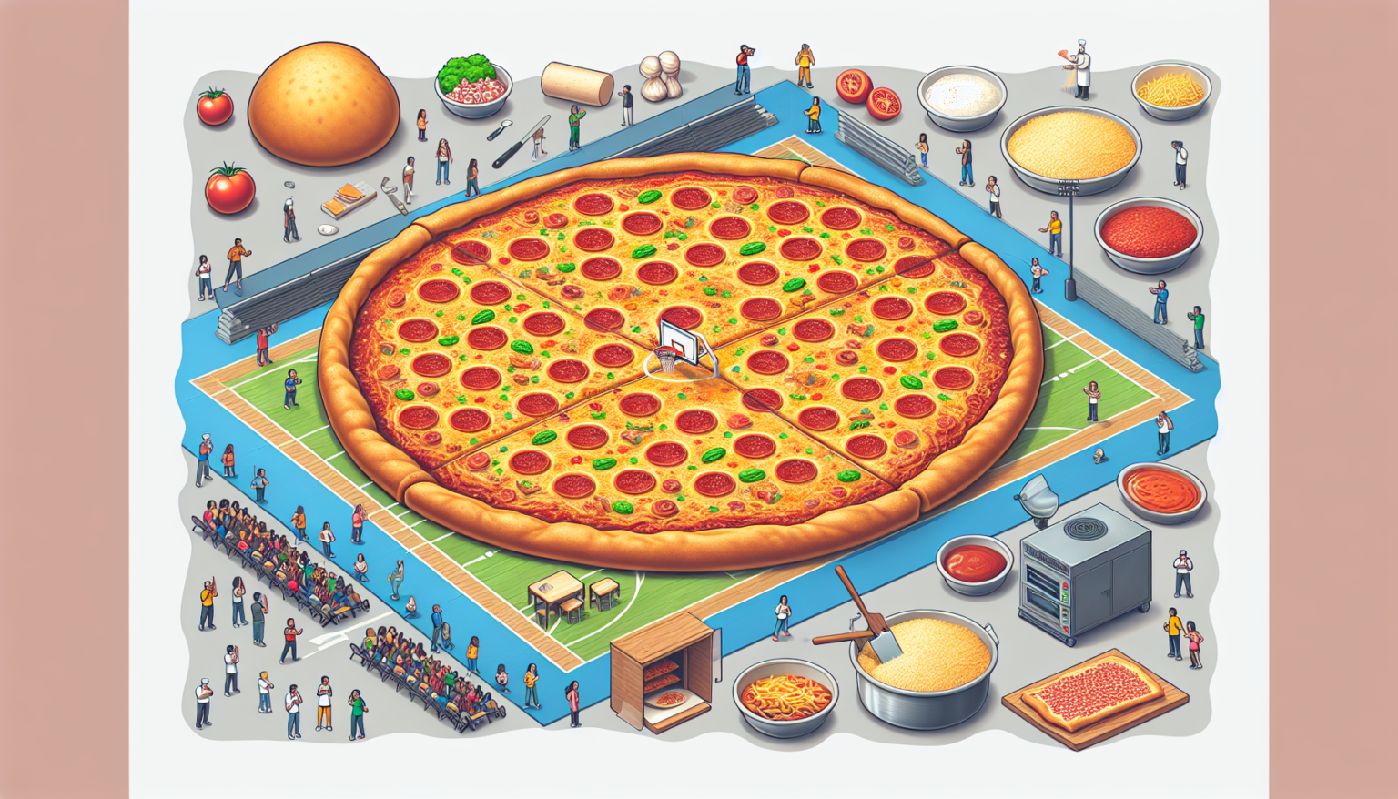 The World’s Largest Pizza Was Bigger Than a Basketball Court